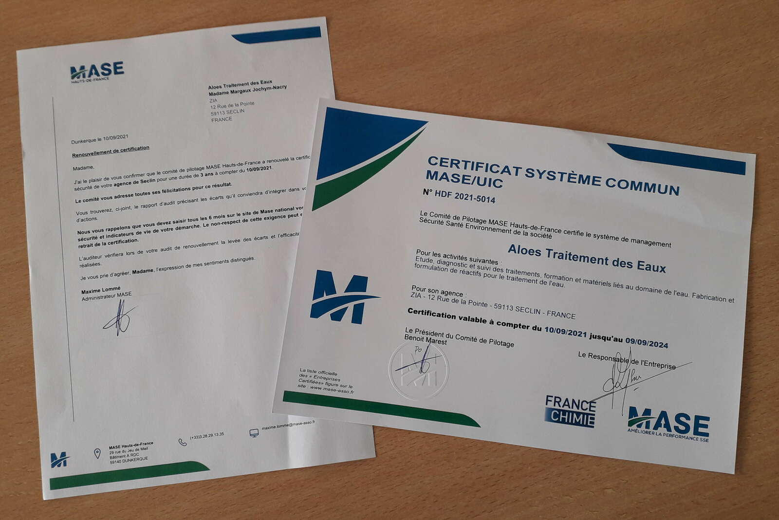 Certification MASE : Renouvellement pour 3 ans | Blog