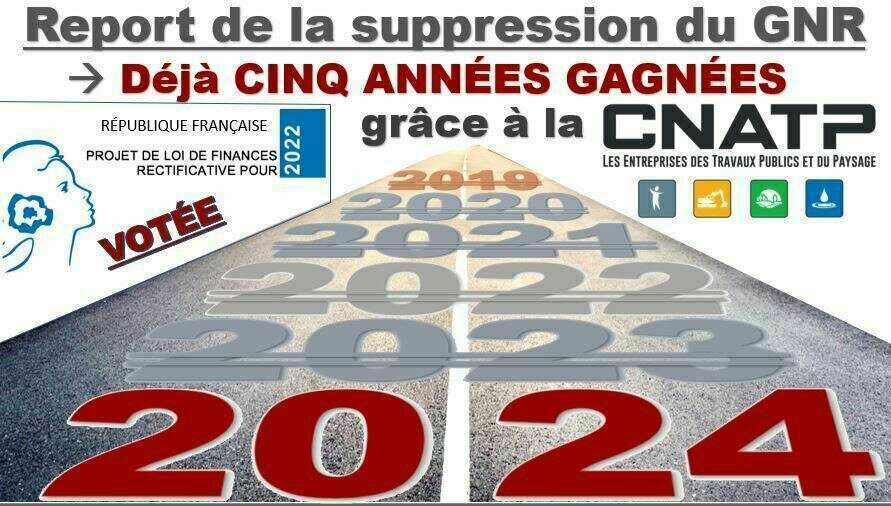 Report du GNR en 2024 : 5 années de gagnées grâce à la CNATP ...