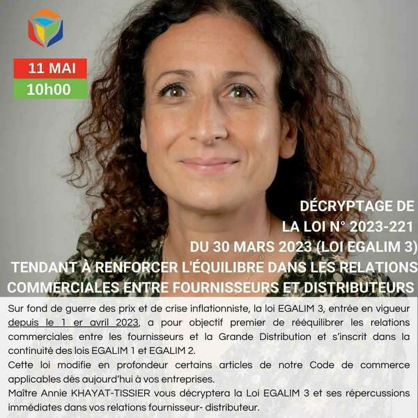 Matinale du SICR : Decryptage de la loi Egalim 3