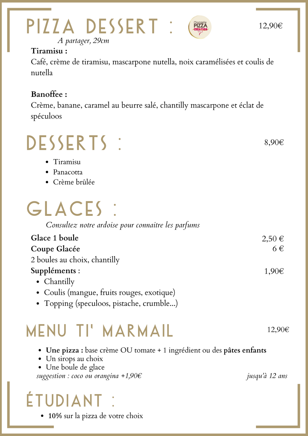Menu Saint Pierre