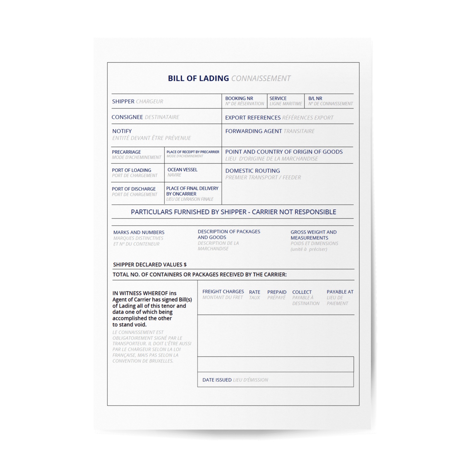 Documents de transport